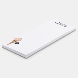 Be Cool Ice Cream Custom Grocery Shopping List Magnetic Notepad | Zazzle