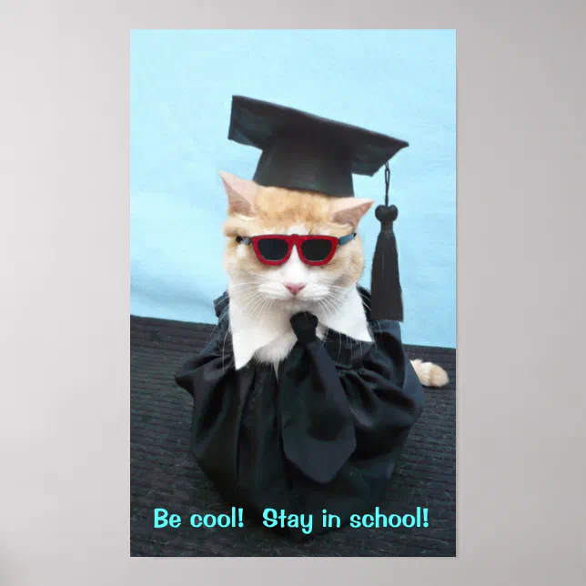 Be Cool! Stay in School! Poster | Zazzle