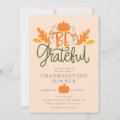 Be Grateful Modern Thanksgiving Invitation | Zazzle