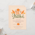 Be Grateful Modern Thanksgiving Invitation | Zazzle