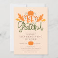 Be Grateful Modern Thanksgiving Invitation | Zazzle