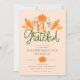 Be Grateful Modern Thanksgiving Invitation | Zazzle