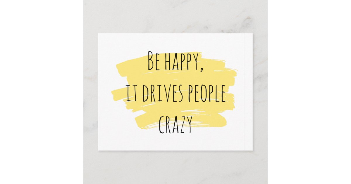 Be Happy inspiration card | Zazzle