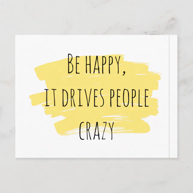 Be Happy inspiration card | Zazzle