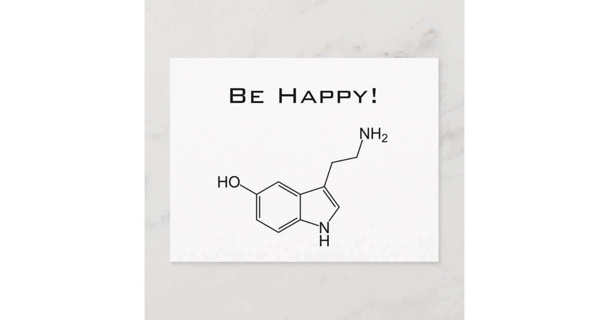 Be Happy! Serotonin Postcard | Zazzle