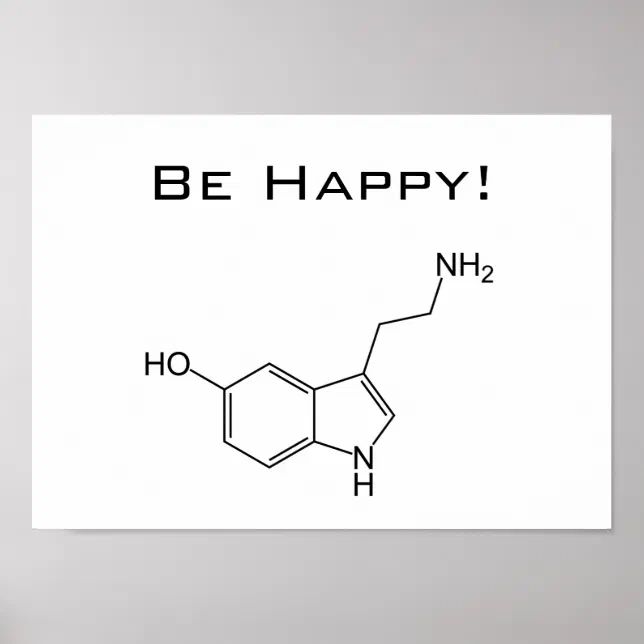 Be Happy! Serotonin Poster | Zazzle