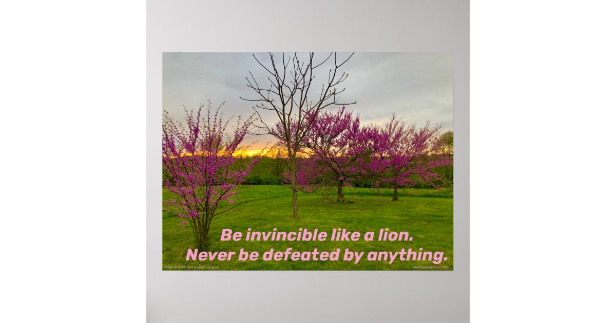 Be Invincible Like A Lion. Poster | Zazzle