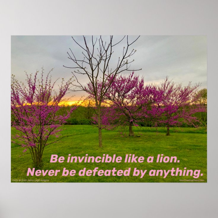 Be Invincible Like A Lion. Poster | Zazzle