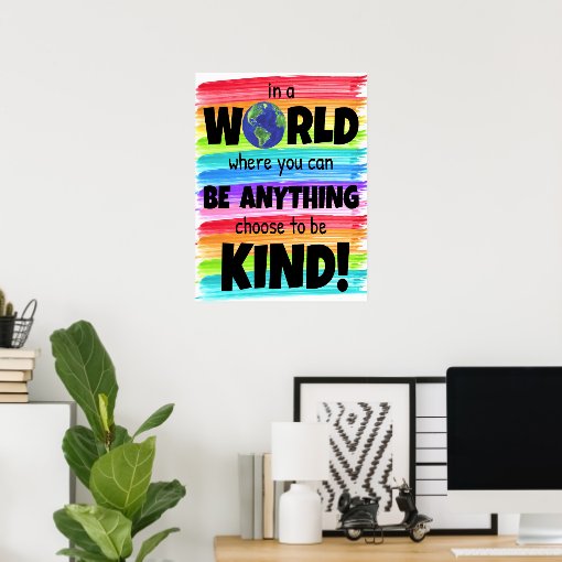 Be Kind Classroom Poster | Zazzle