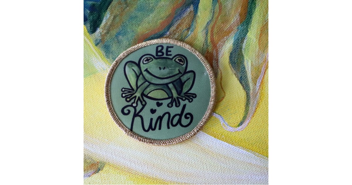 Be Kind Frog Patch | Zazzle