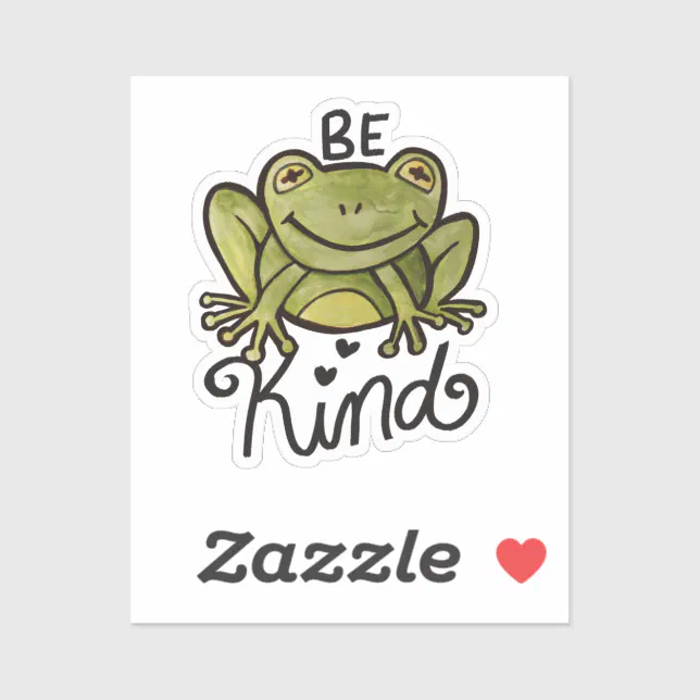 Be Kind Frog Sticker | Zazzle