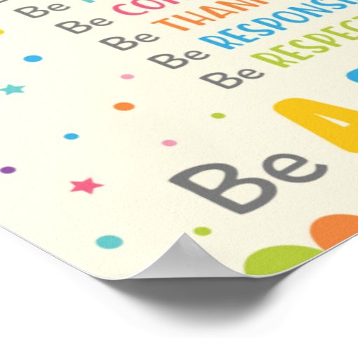 Be Kind Pledge Classroom Anti Bully Campaign Poster | Zazzle