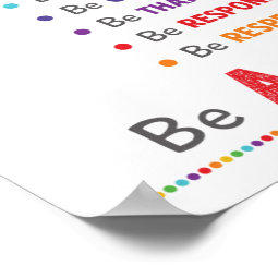 Be Kind Pledge Classroom Anti Bully Campaign Poster | Zazzle