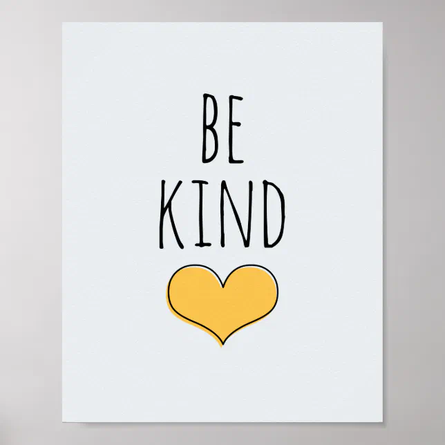 Be Kind Poster | Zazzle
