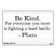 Be Kind Quote by Plato Wall Decal | Zazzle