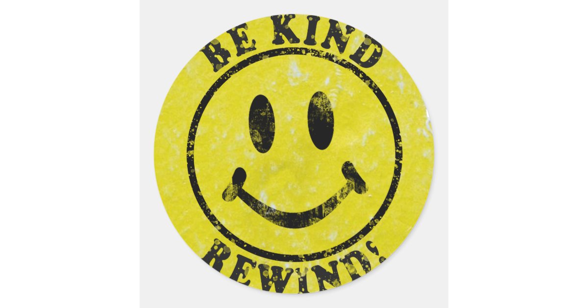 Be Kind Rewind Retro Video Rental Classic Round Sticker | Zazzle