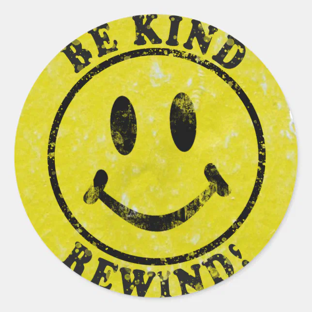 Be Kind Rewind Retro Video Rental Classic Round Sticker | Zazzle