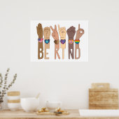 Be Kind Sign Language - Kindness ASL - Kind Human | Zazzle