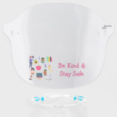 Be Kind Stay Safe School Teacher Student Graphic Face Shield | Zazzle