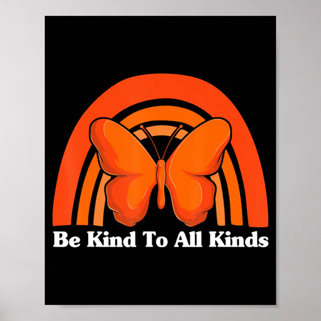 Be Kind – Unity Day Anti Bullying Awareness Kindne Poster | Zazzle