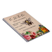 Be Like the Bee Spiral Notebook | Zazzle