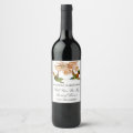 Be My Maid of Honor | Elegant Hummingbirds Wine Label | Zazzle