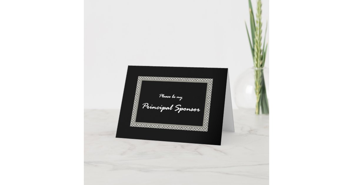 Be My Principal Sponsor Wedding Invitation | Zazzle