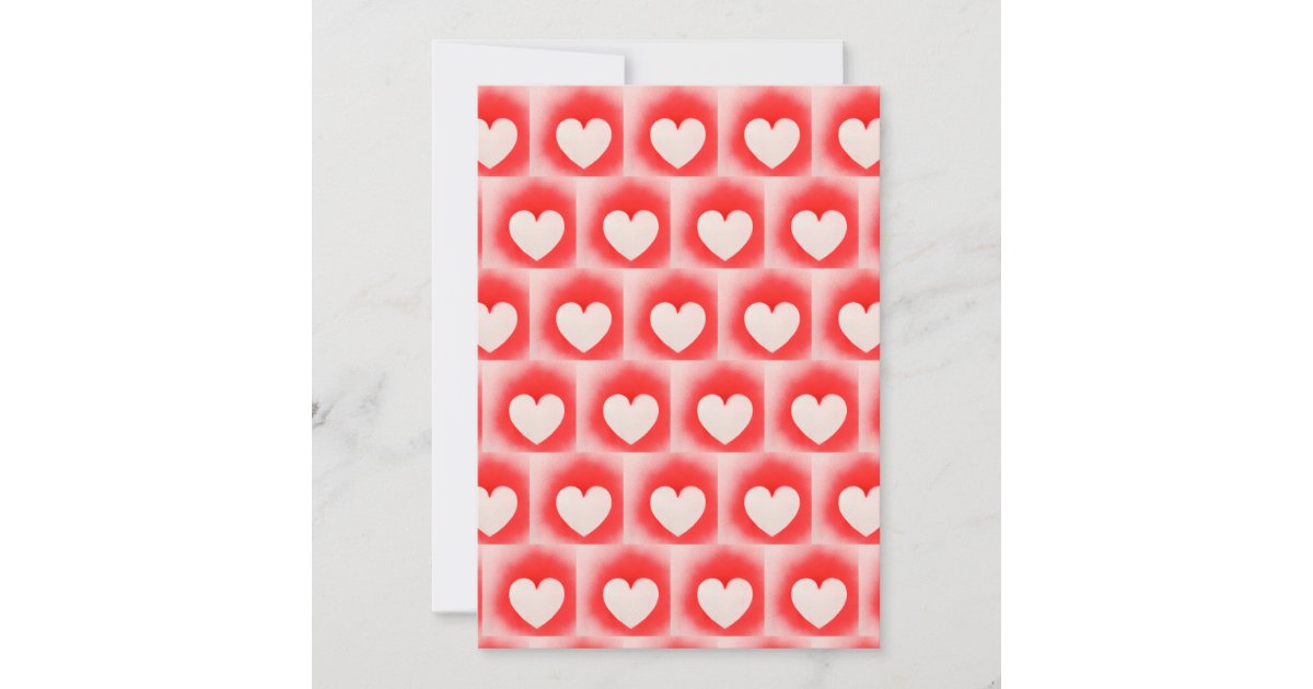 Be my Valentine red white heart note Invitation | Zazzle