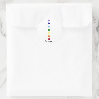Be Open - Simple Chakra Design Stickers | Zazzle