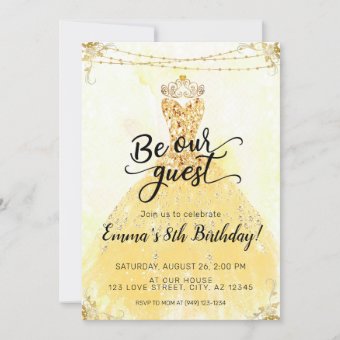 Be our Guest Birthday Invitation | Zazzle