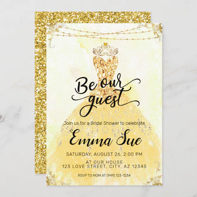 Be our Guest Bridal Shower Invitation | Zazzle