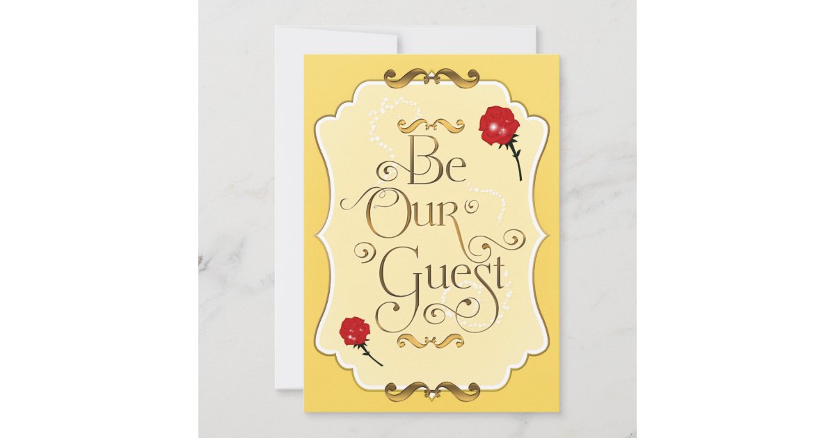 BE OUR GUEST Red Roses Elegant Event Party Invitation | Zazzle