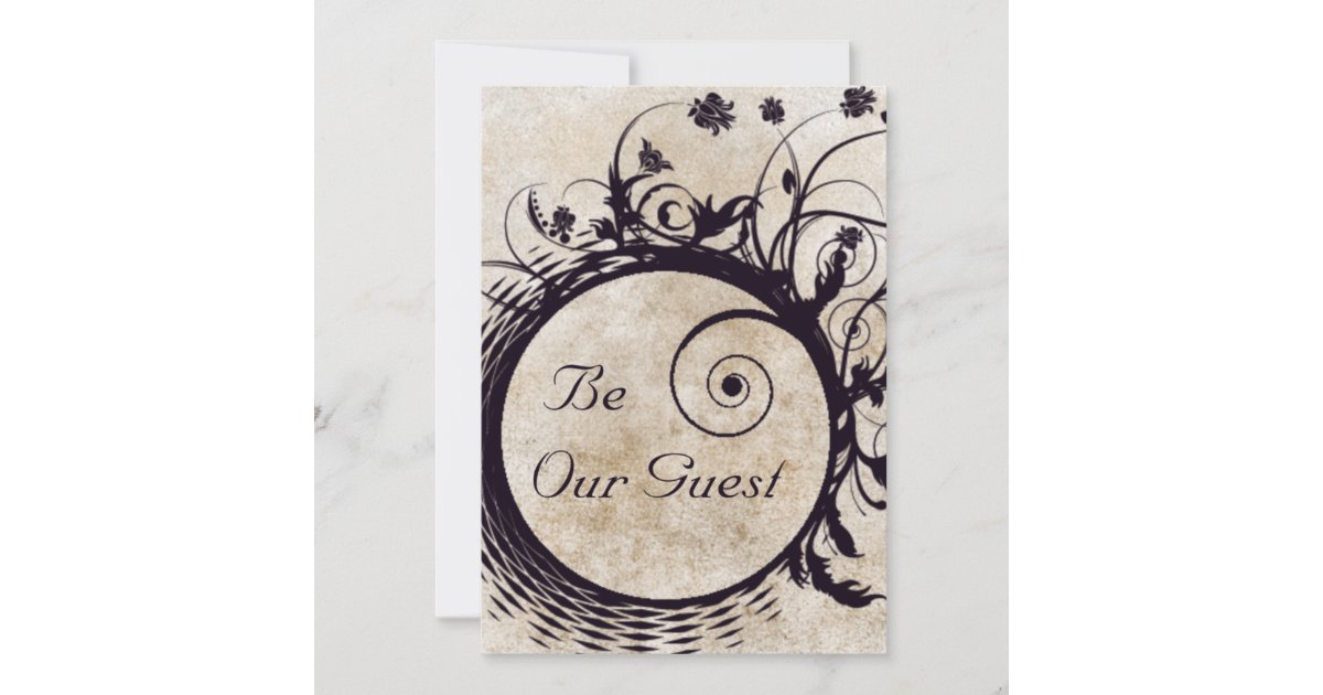 Be Our Guest Wedding Invitation | Zazzle
