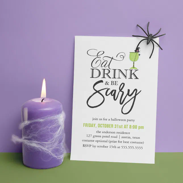 "Be Scary" Halloween Party Invitation | Zazzle
