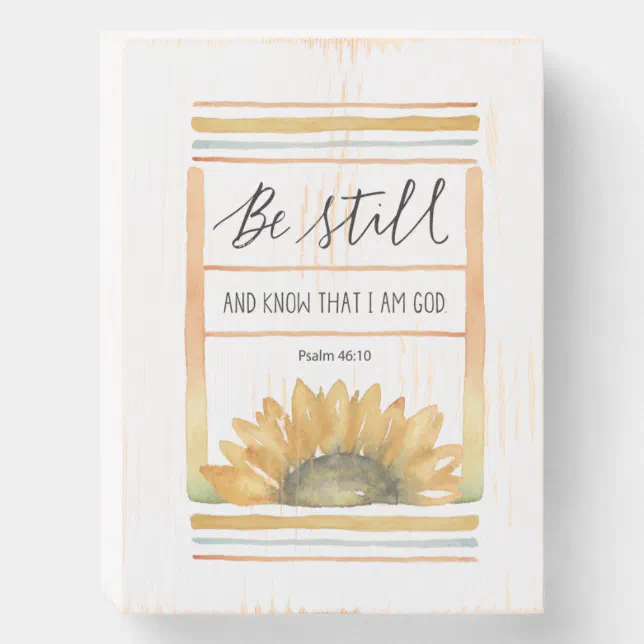 Be still and know that I am God Wooden Box Sign | Zazzle