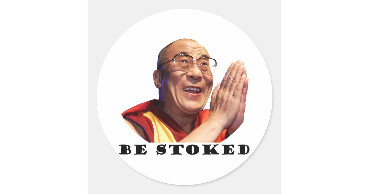 Be Stoked Classic Round Sticker | Zazzle