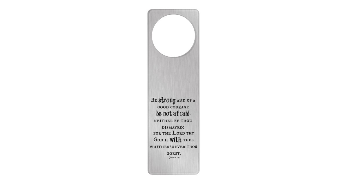 Be Strong Bible Verse Door Hanger | Zazzle