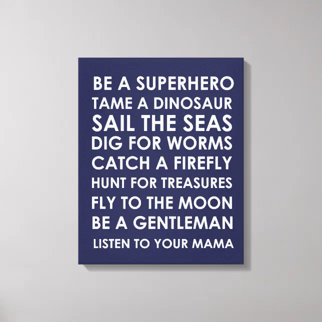 Be Superhero Wall Art Canvas - Superhero Playroom | Zazzle