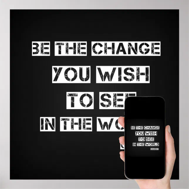 Be the Change Poster | Zazzle