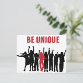 Be Unique Be Yourself Inspirational Postcard | Zazzle