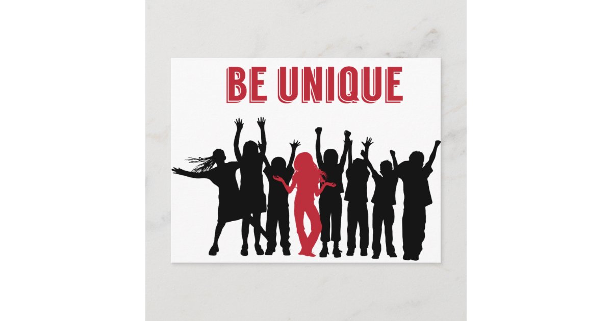 Be Unique Be Yourself Inspirational Postcard | Zazzle