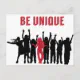 Be Unique Be Yourself Inspirational Postcard | Zazzle