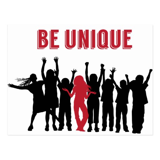 Be Unique Be Yourself Inspirational Postcard | Zazzle