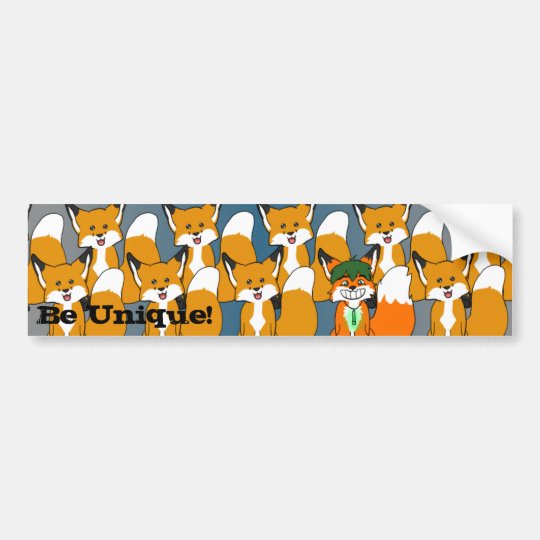 Be Unique! Bumper Sticker | Zazzle.com