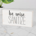 be wise, sanitize- handwashing reminder sign decor | Zazzle