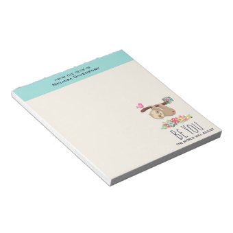 Be You The World Will Adjust Funny Saying Sloth Notepad | Zazzle