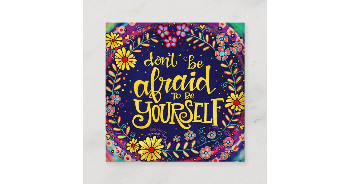 “Be Yourself” Inspirivity kindness cards | Zazzle