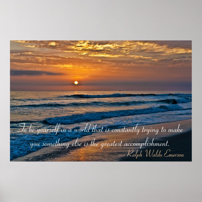 Be Yourself Poster with Emerson Quote | Zazzle.com