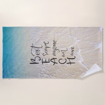BEACH Acronym Fun Font With Ocean Waves On Beach Towel | Zazzle