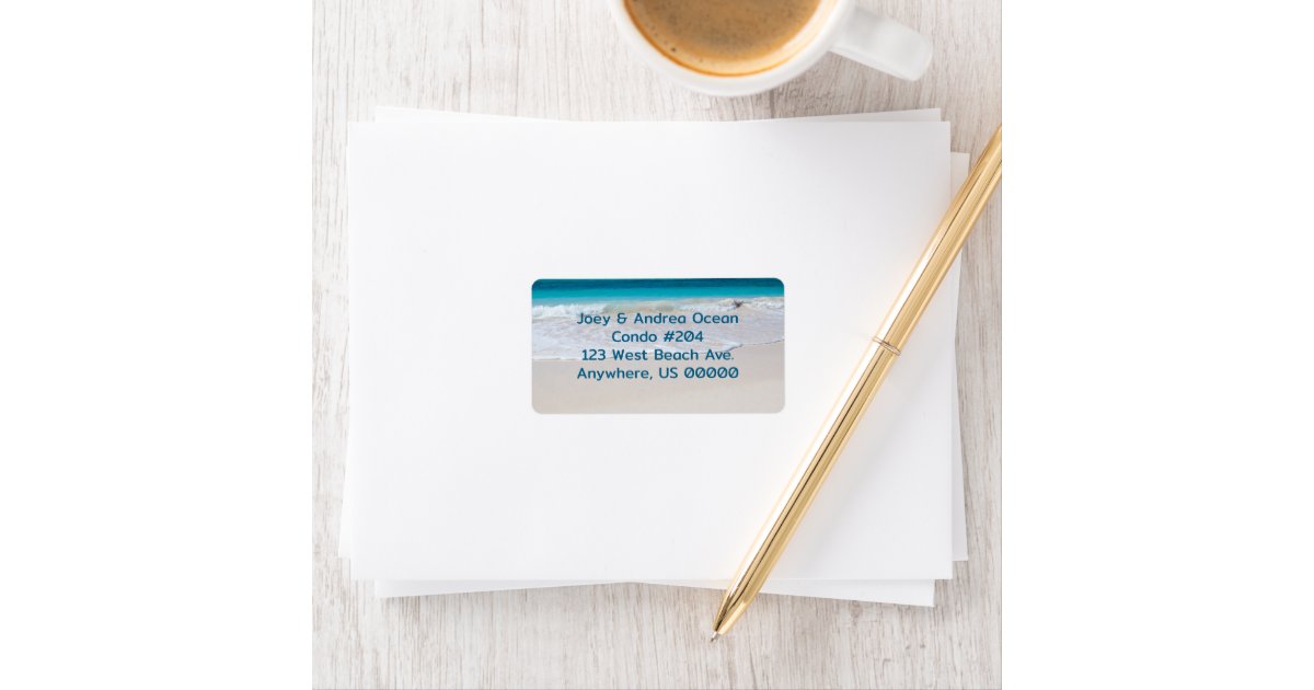 Beach and Ocean Custom Address Labels | Zazzle